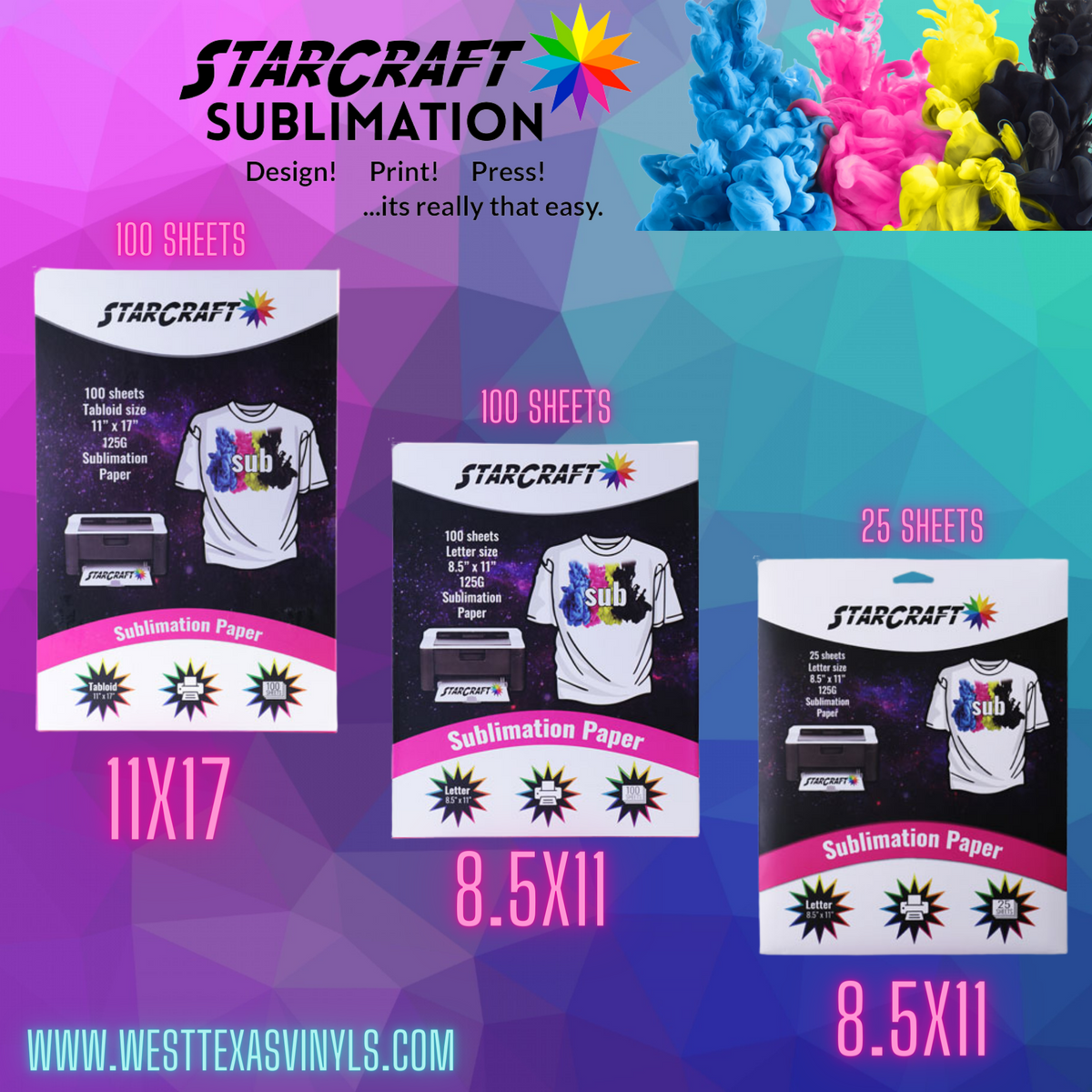 StarCraft Sublimation Paper – West Texas Vinyls