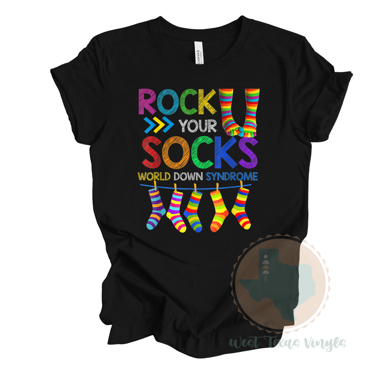 Dtf rock your socks Down syndrome awareness – West Texas Vinyls